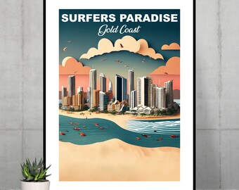 Gold Coast Painting Q1 Highest Building Aerial Beach View Surfers ...