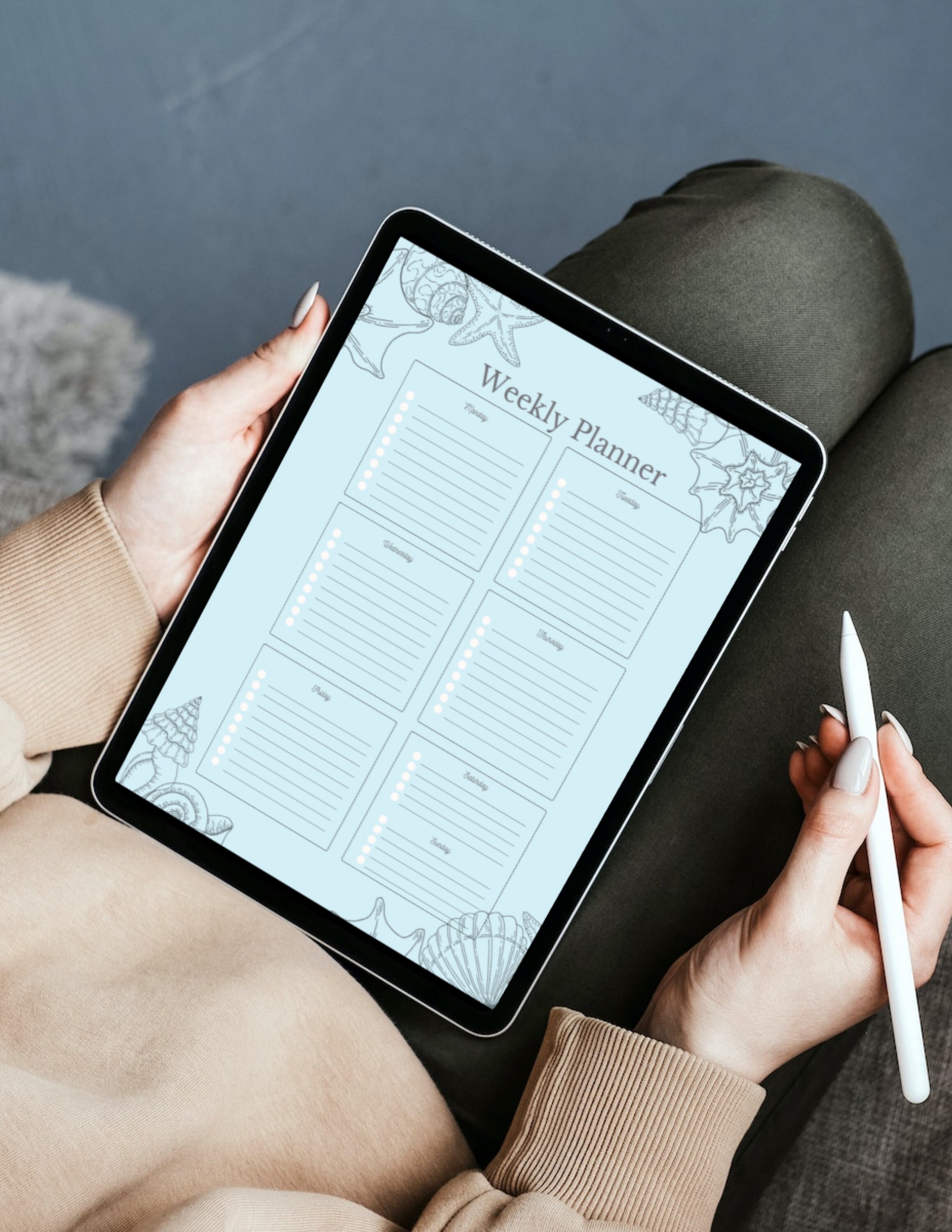 Seaside Weekly Planner, Digital Download, Printable Planner, Weekly ...