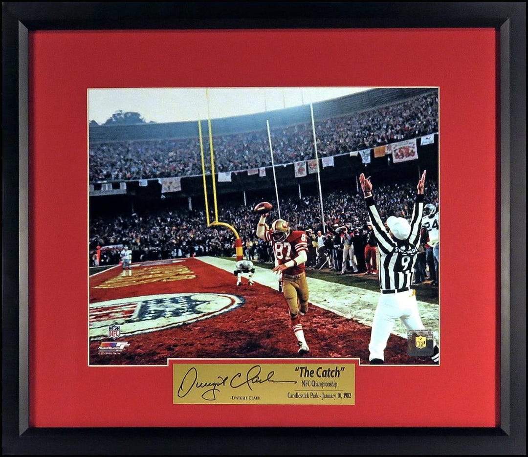 Dwight Clark “the Catch” Framed 11x14 Colored Photograph (engraved ...