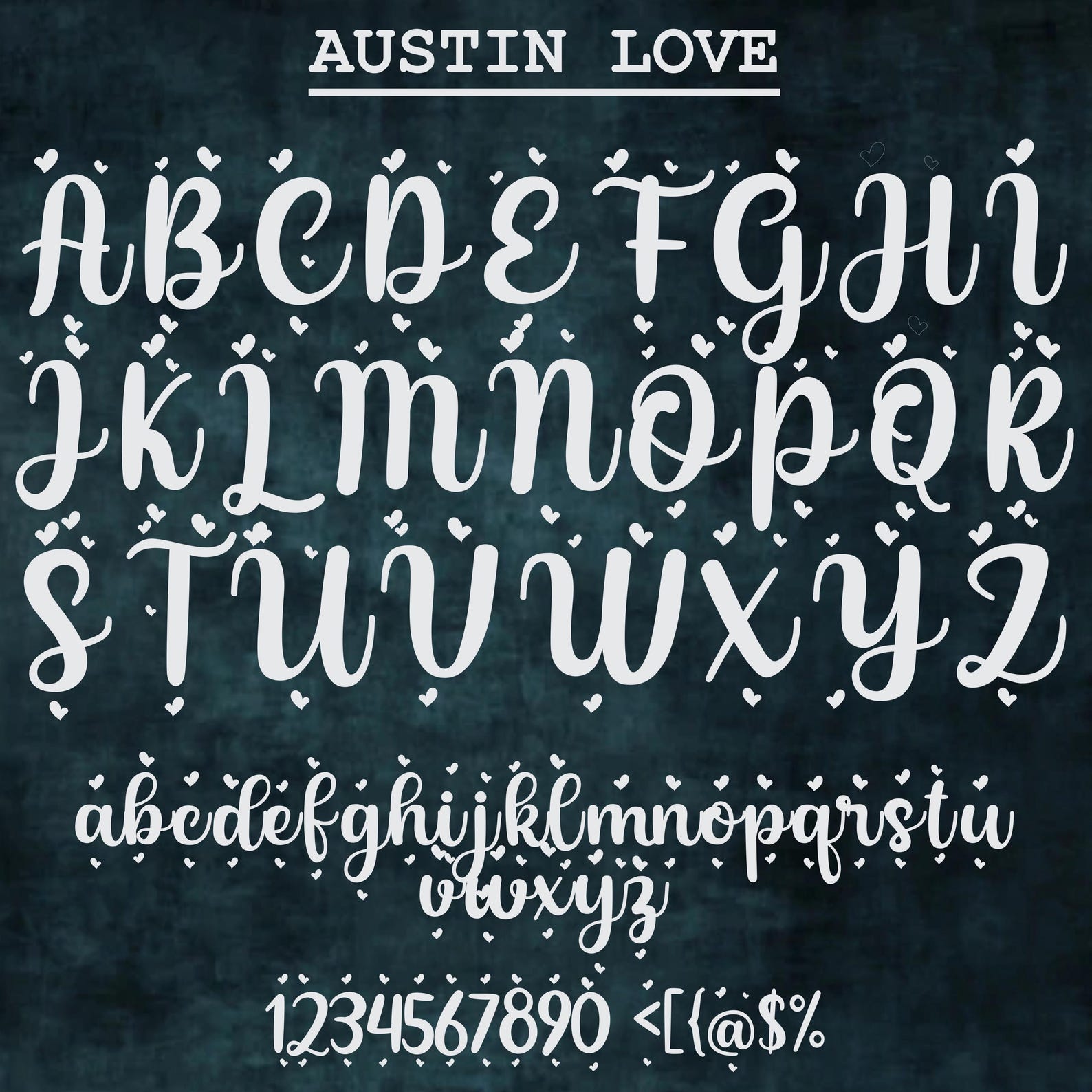 Austin Love Monogram Vinyl Decals Custom Name Personalized Initials ...