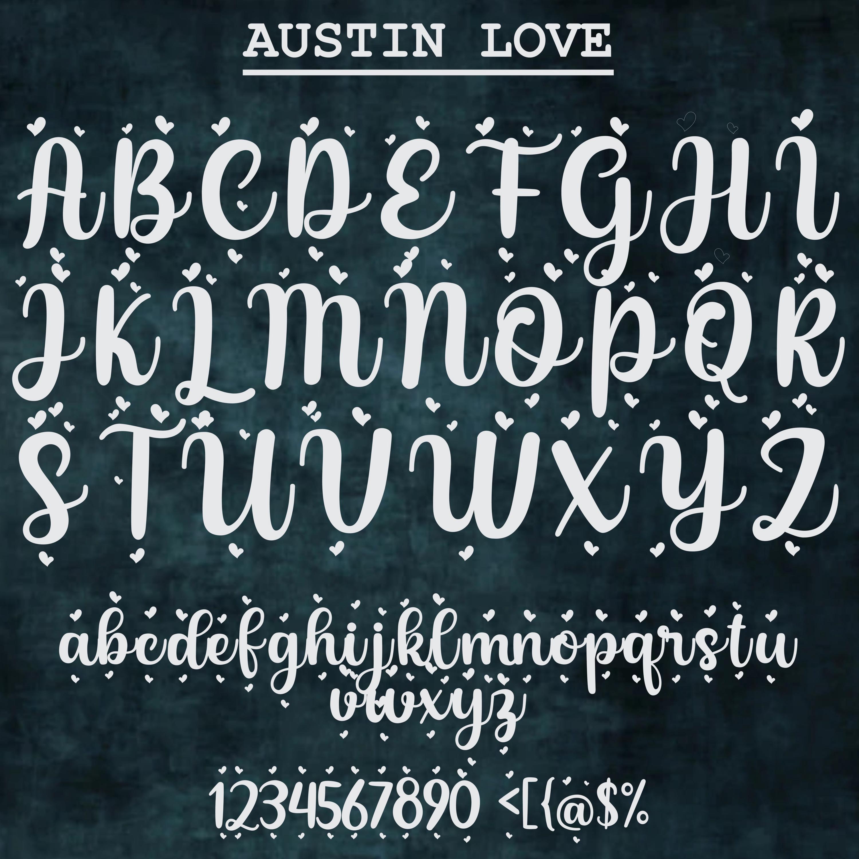 Austin Love Monogram Vinyl Decals Custom Name Personalized Initials ...