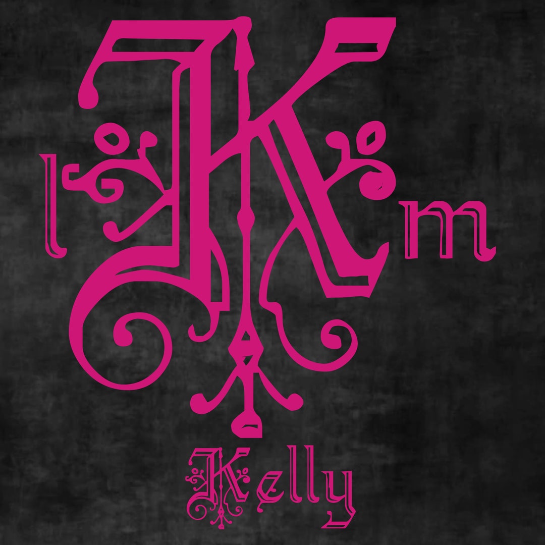 KELLY Monogram Vinyl Decals Custom Name Personalized - Etsy