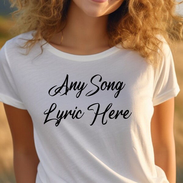 T Shirts With Song Lyrics - Etsy
