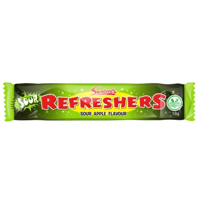 Refreshers Chew Bars – Sour Apple, Lemon, Cherry Cola & Strawberry ...