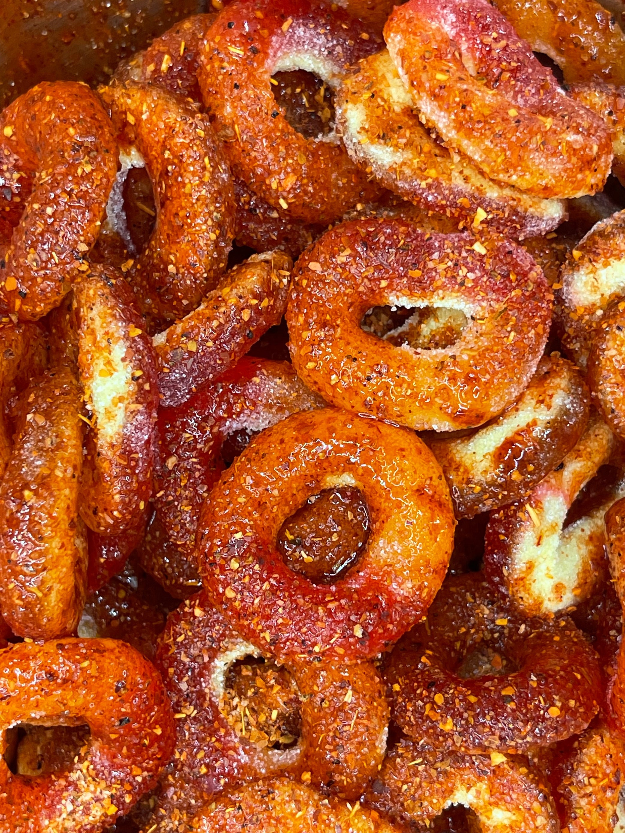 Authentic Chamoy Tajin MEXICAN Spicy Savoury Tangy Sweet Peach Rings ...