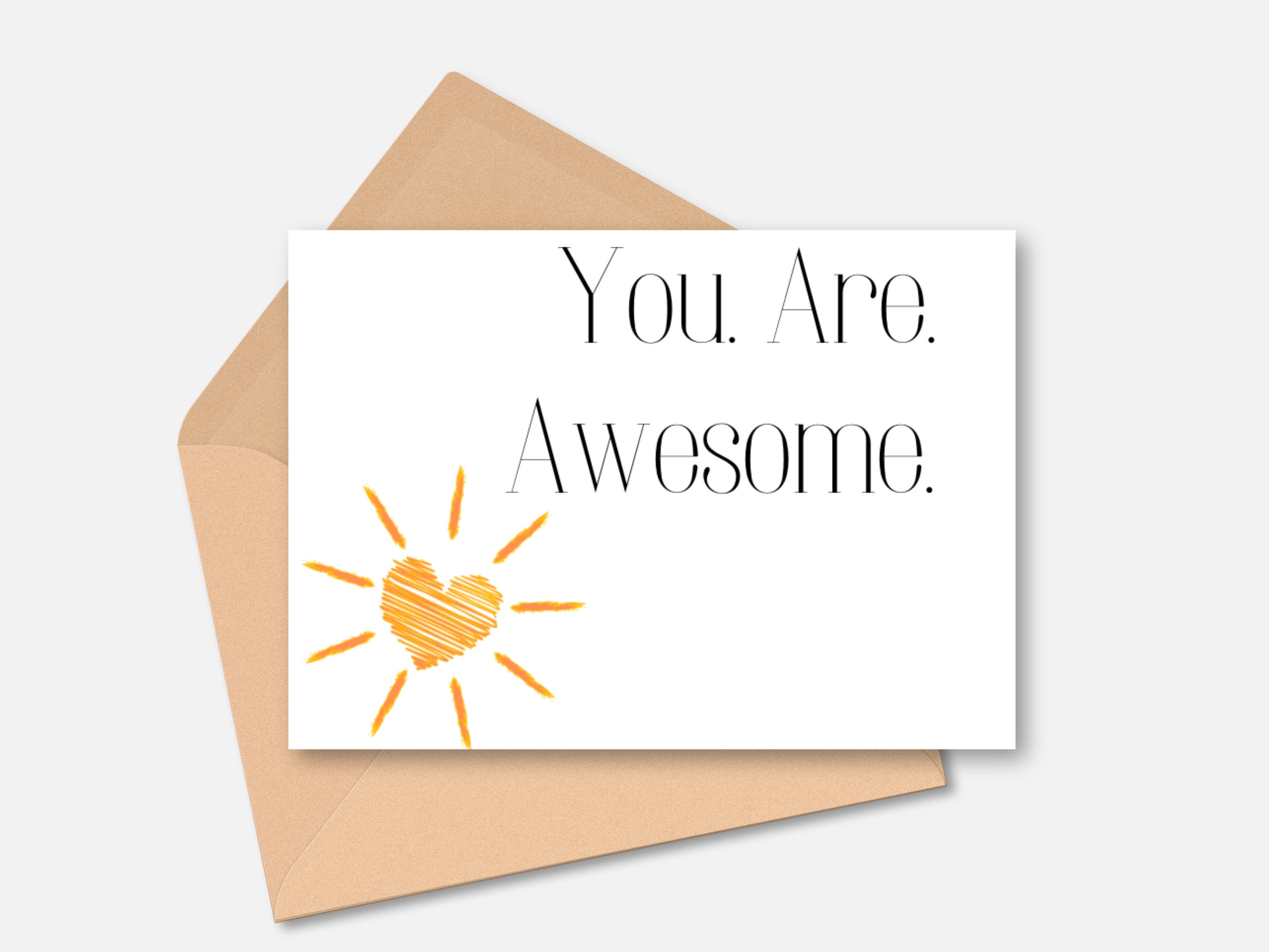 You Are Awesome Thank You Card - Etsy