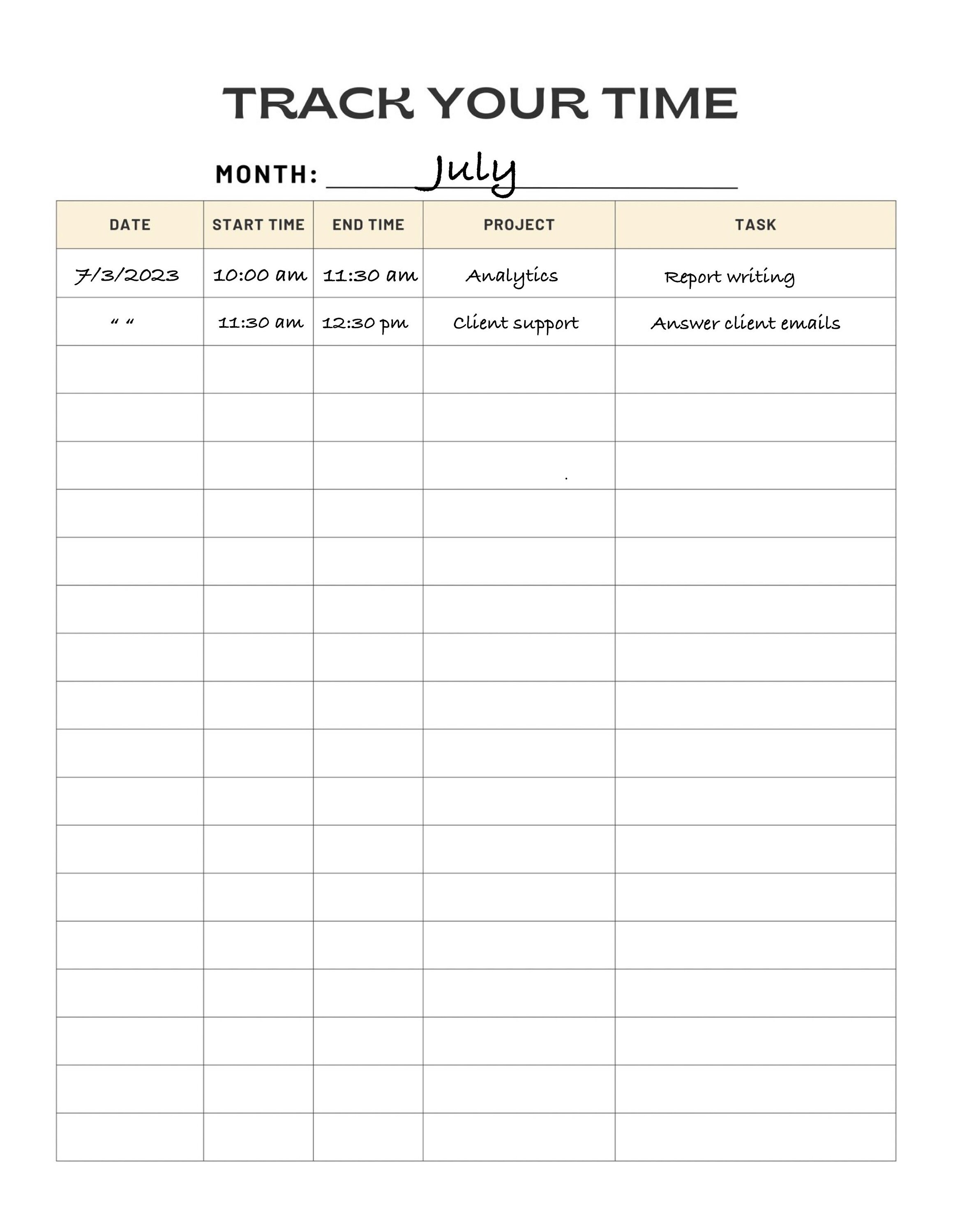 Printable Overtime Work Log Tracker Project Management and - Etsy
