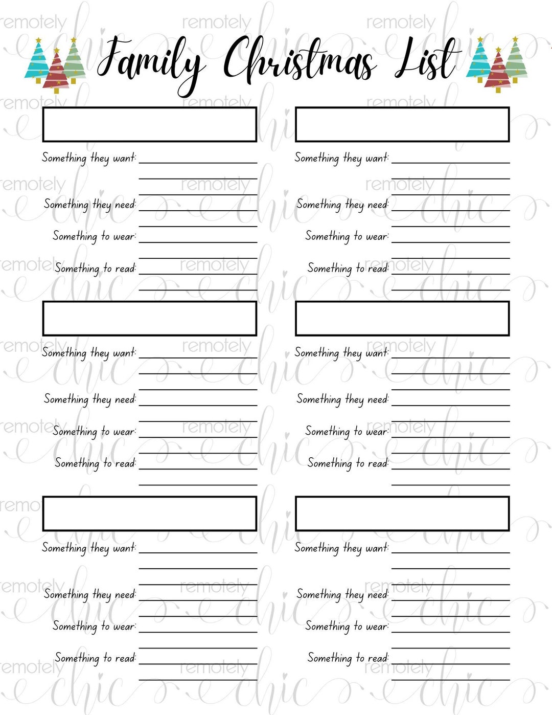 Family Christmas List 2!- Something They Want, Something They Need ...