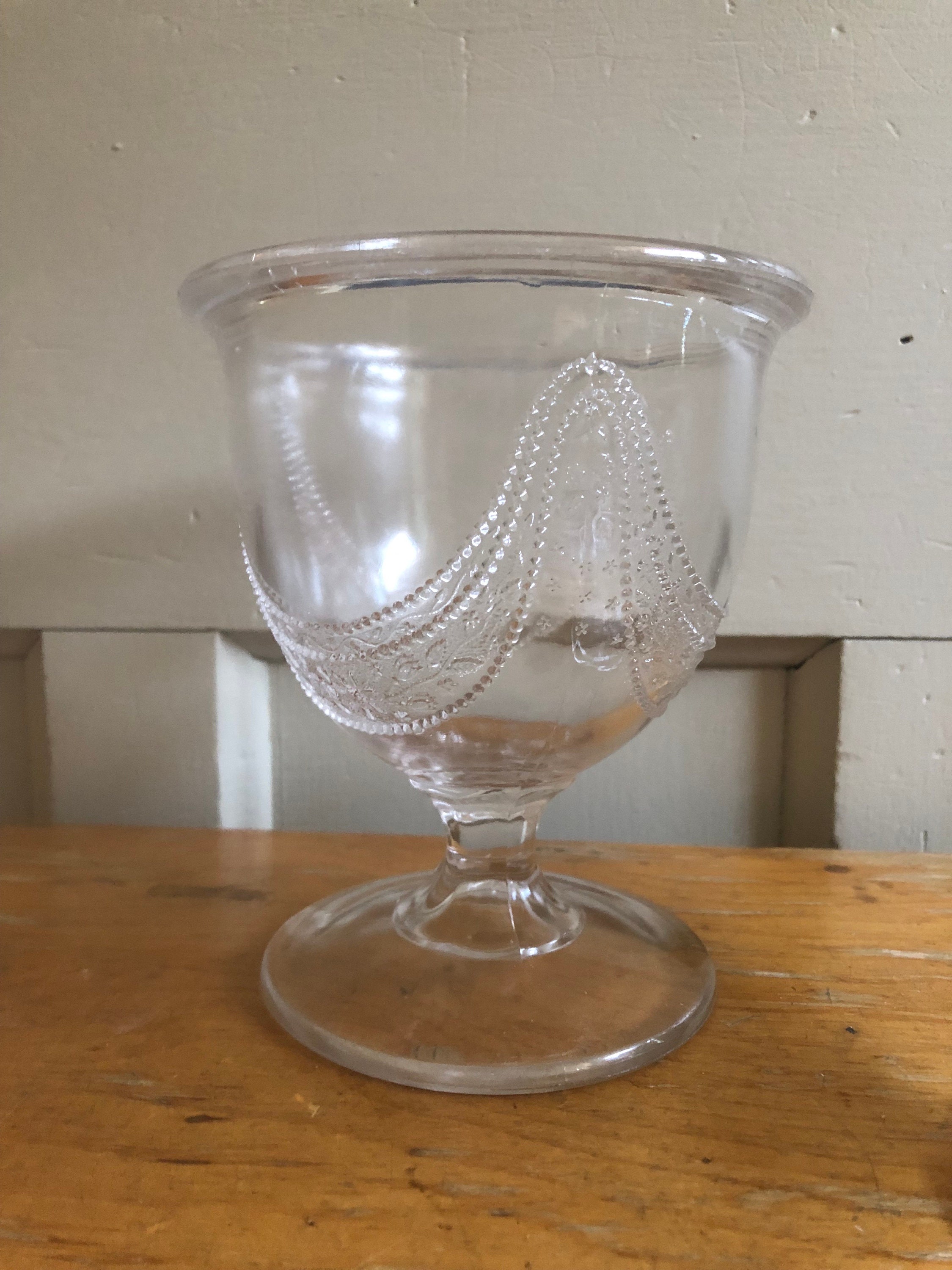 Adams Glass Co. Garfield Drape Glass Creamer, Sugar Bowl, and Spooner ...