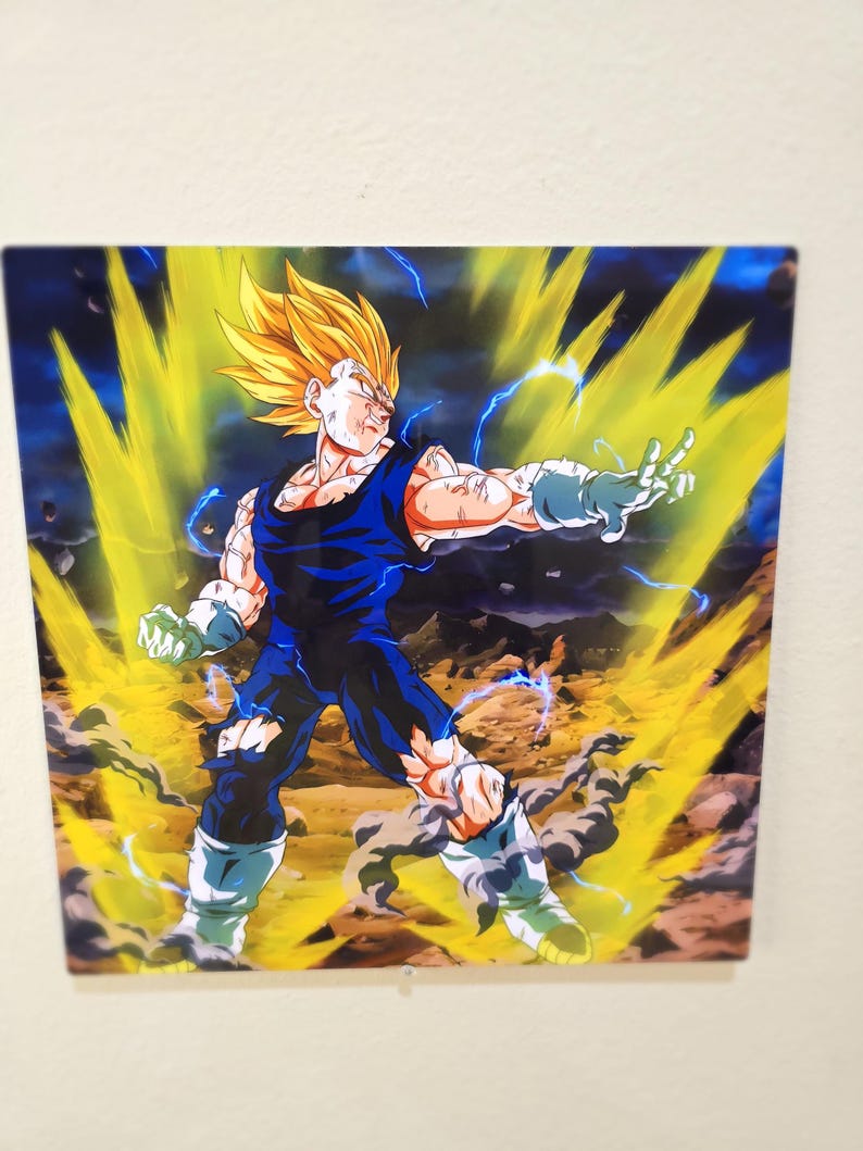 Majin Vegeta Metal Print 12x12" - Etsy