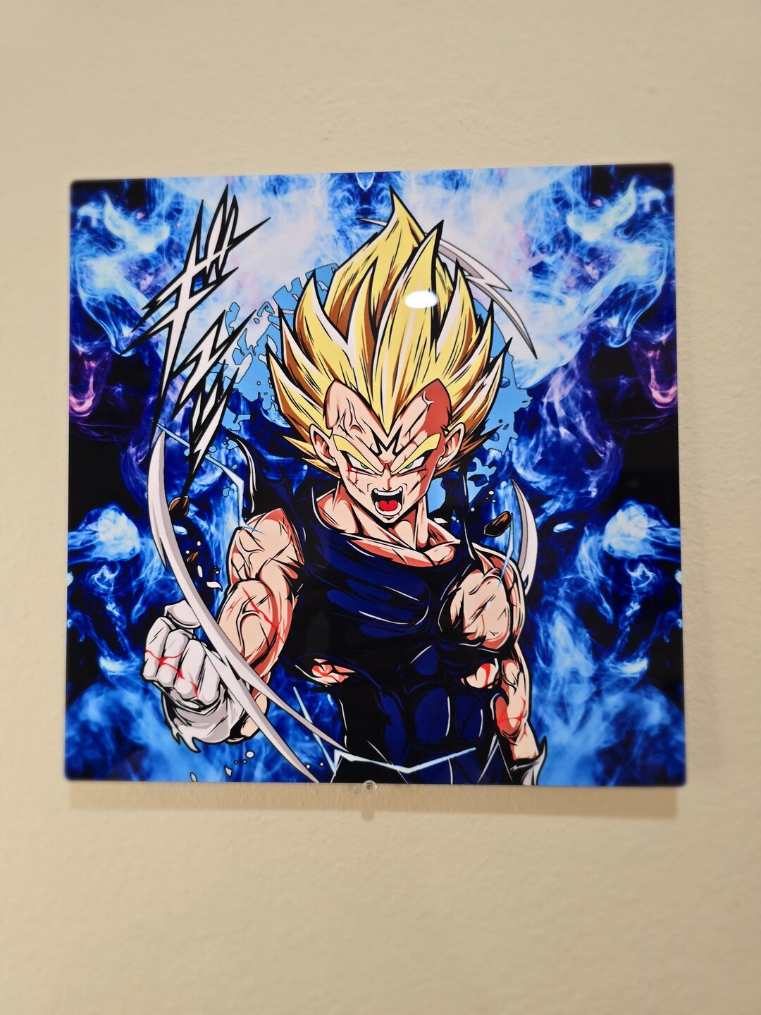Majin Vegeta Metal Print 12"x12" Inches - Etsy
