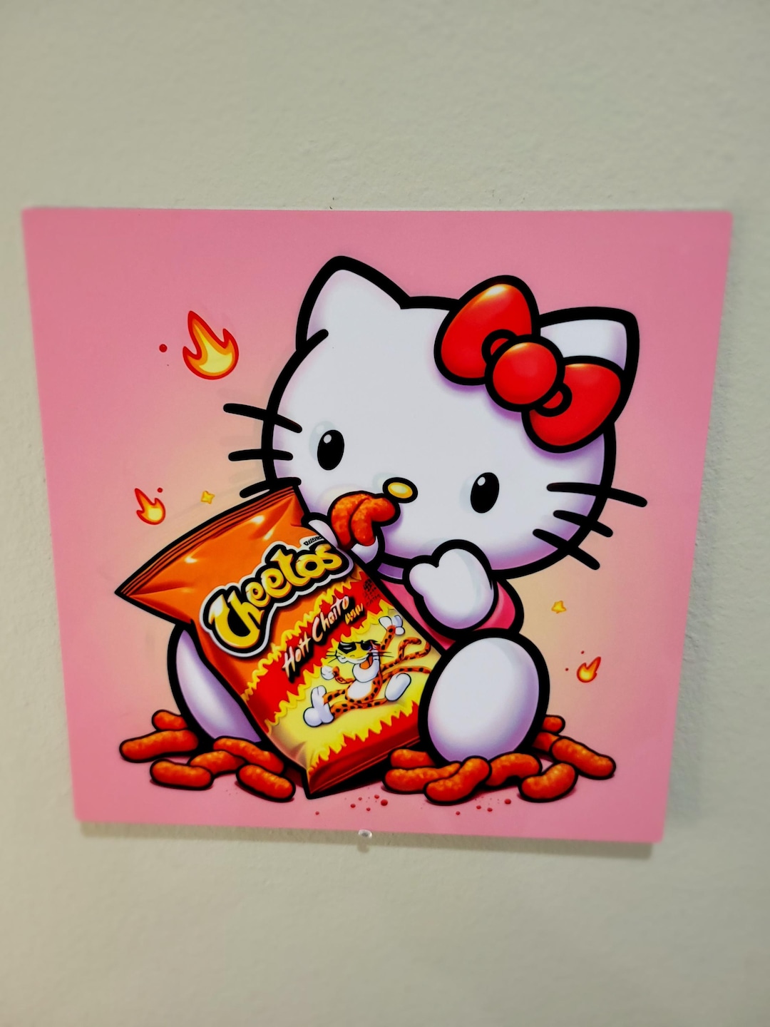 Hello Kitty Hot Cheetos Metal Print 12"x12" - Etsy