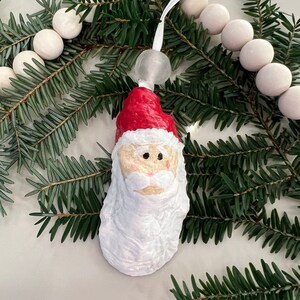 Hand Painted Santa Oyster Shell Ornament - Etsy