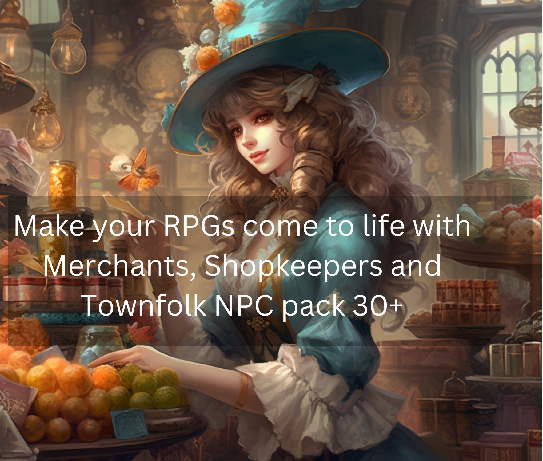 Dnd Fantasy City and Town Merchant, Shopkeepers and Villager NPC 30 ...