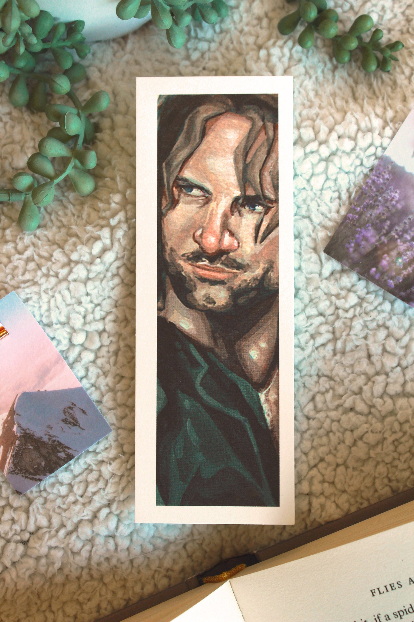 The King Bookmark Art Print of Hand-painted Fantasy Bookmark - Etsy
