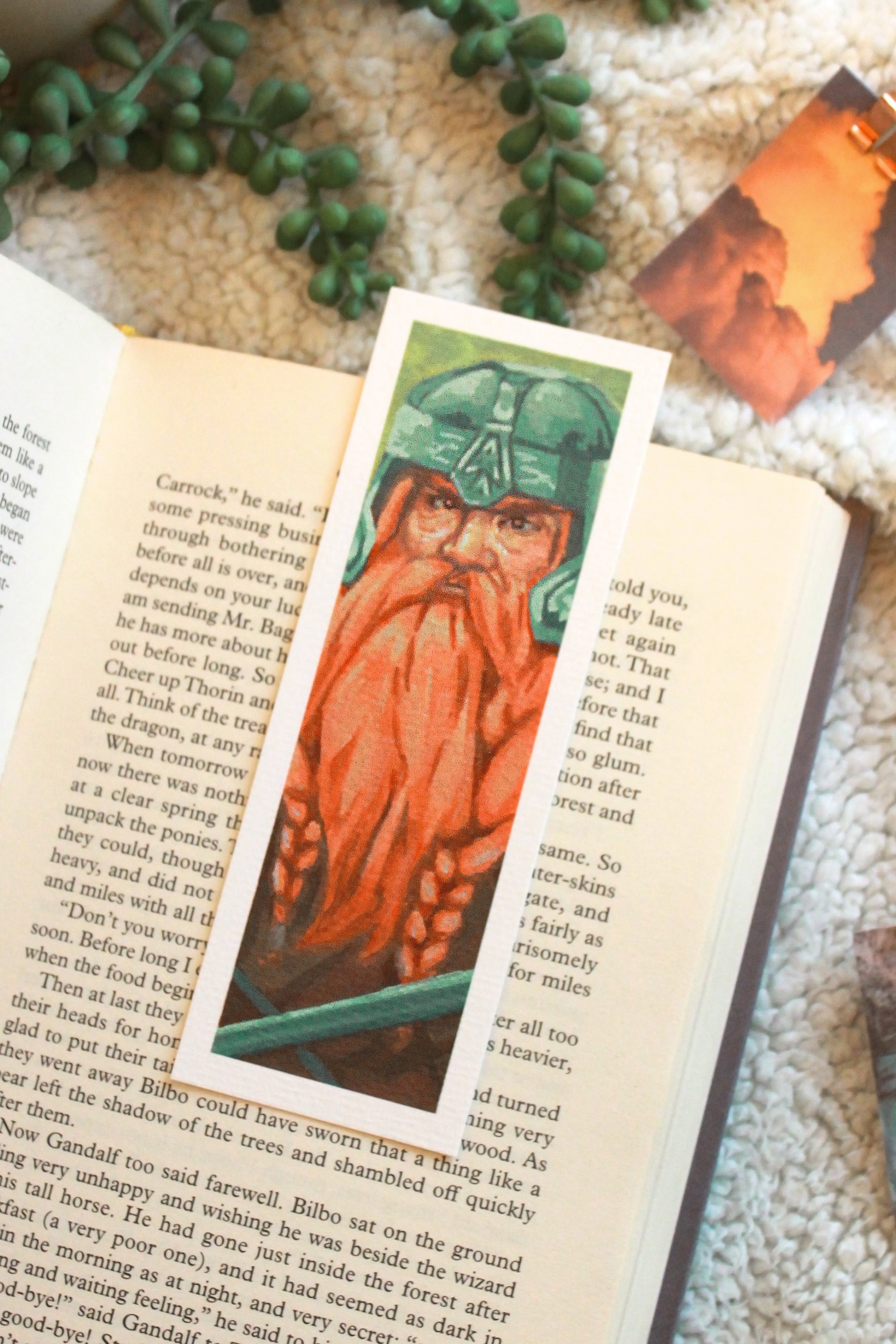 Dwarf Warrior Art Print of Hand-painted Fantasy Bookmark - Etsy