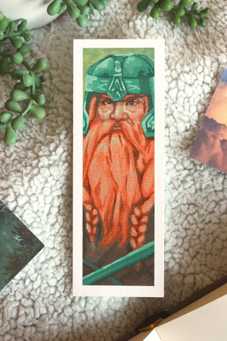 Dwarf Warrior | Art Print of Hand-painted Fantasy Bookmark - Etsy