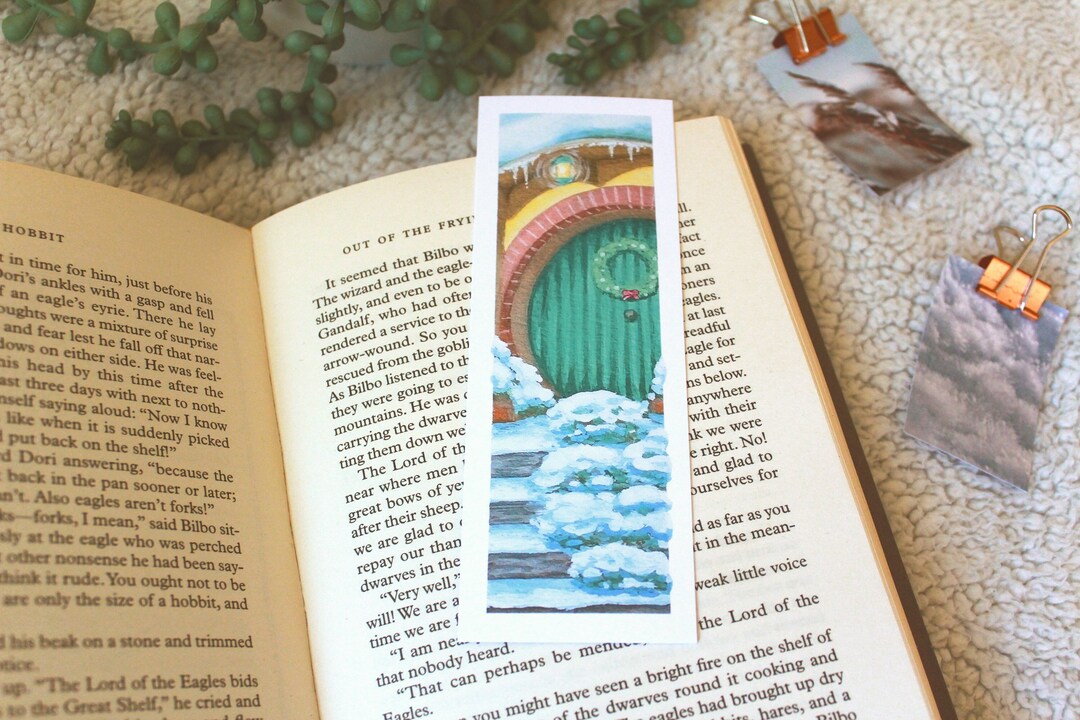 Winter Shire Bookmark | Art Print of Hand-painted Fantasy Bookmark - Etsy