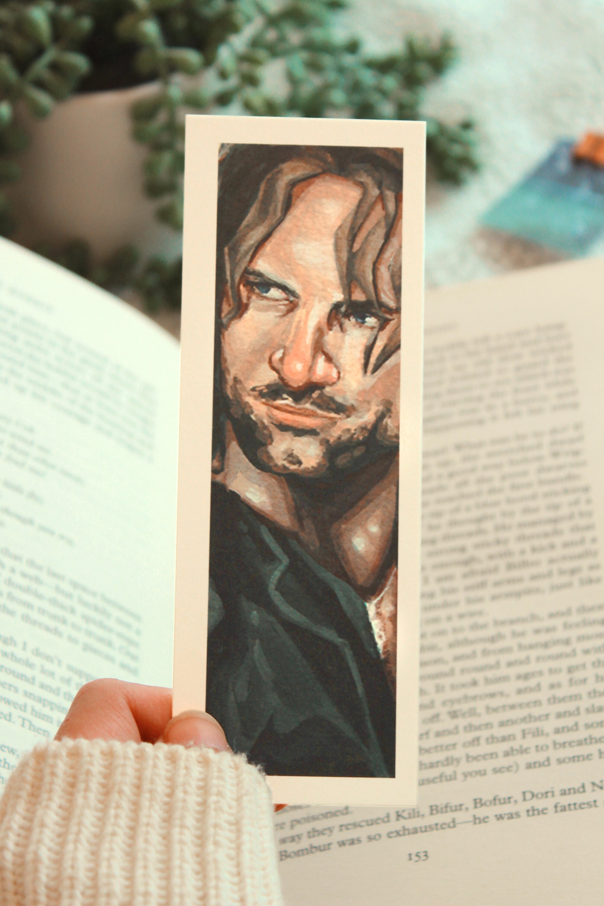 The King Bookmark Art Print of Hand-painted Fantasy Bookmark - Etsy