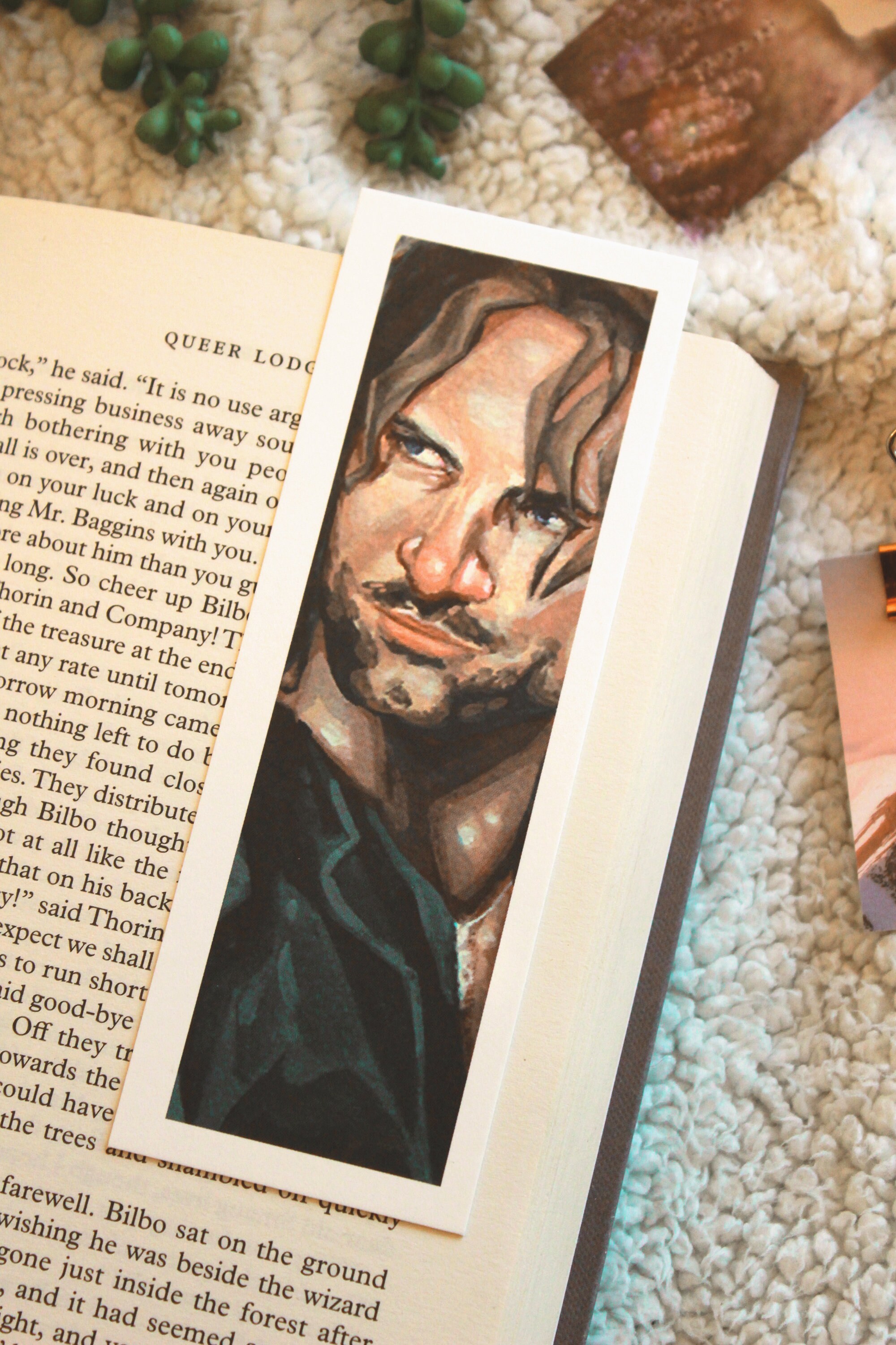 The King Bookmark Art Print of Hand-painted Fantasy Bookmark - Etsy