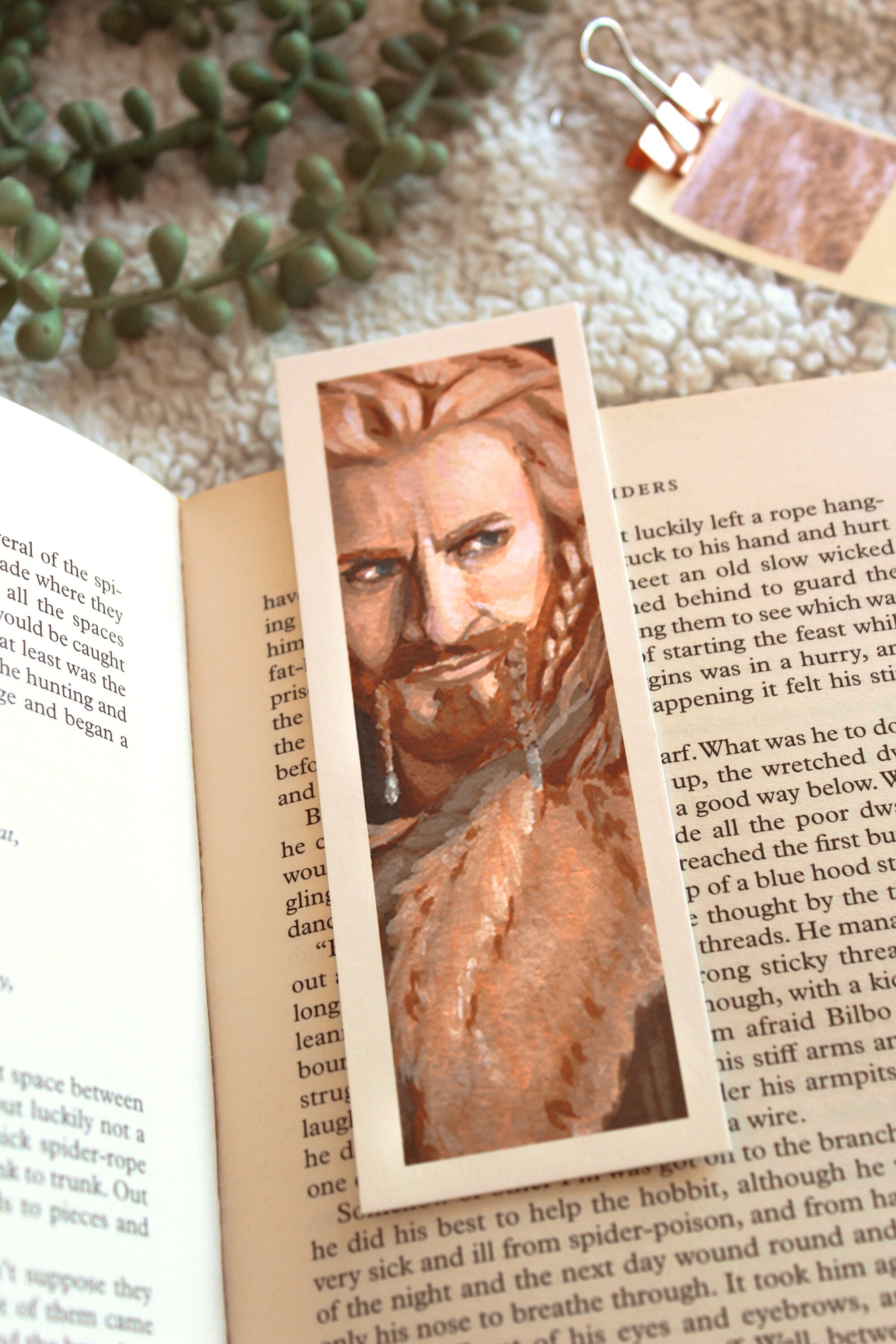 Older Dwarf Brother | Art Print of Hand-painted Fantasy Bookmark - Etsy UK