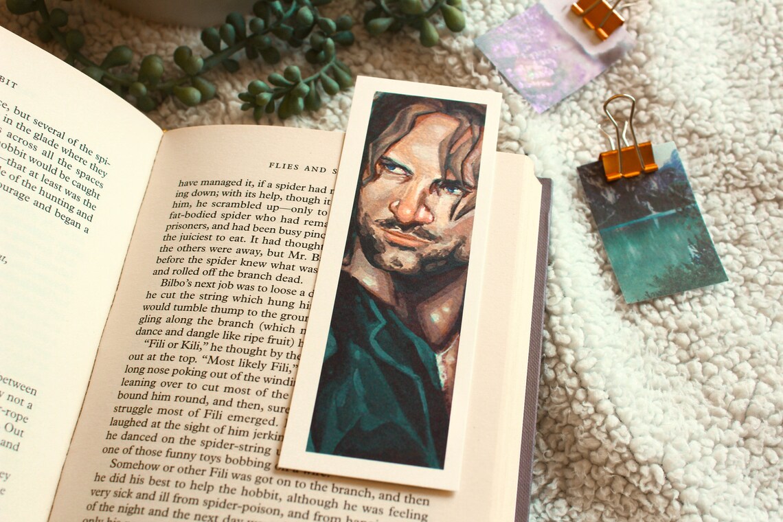 The King Bookmark Art Print of Hand-painted Fantasy Bookmark - Etsy