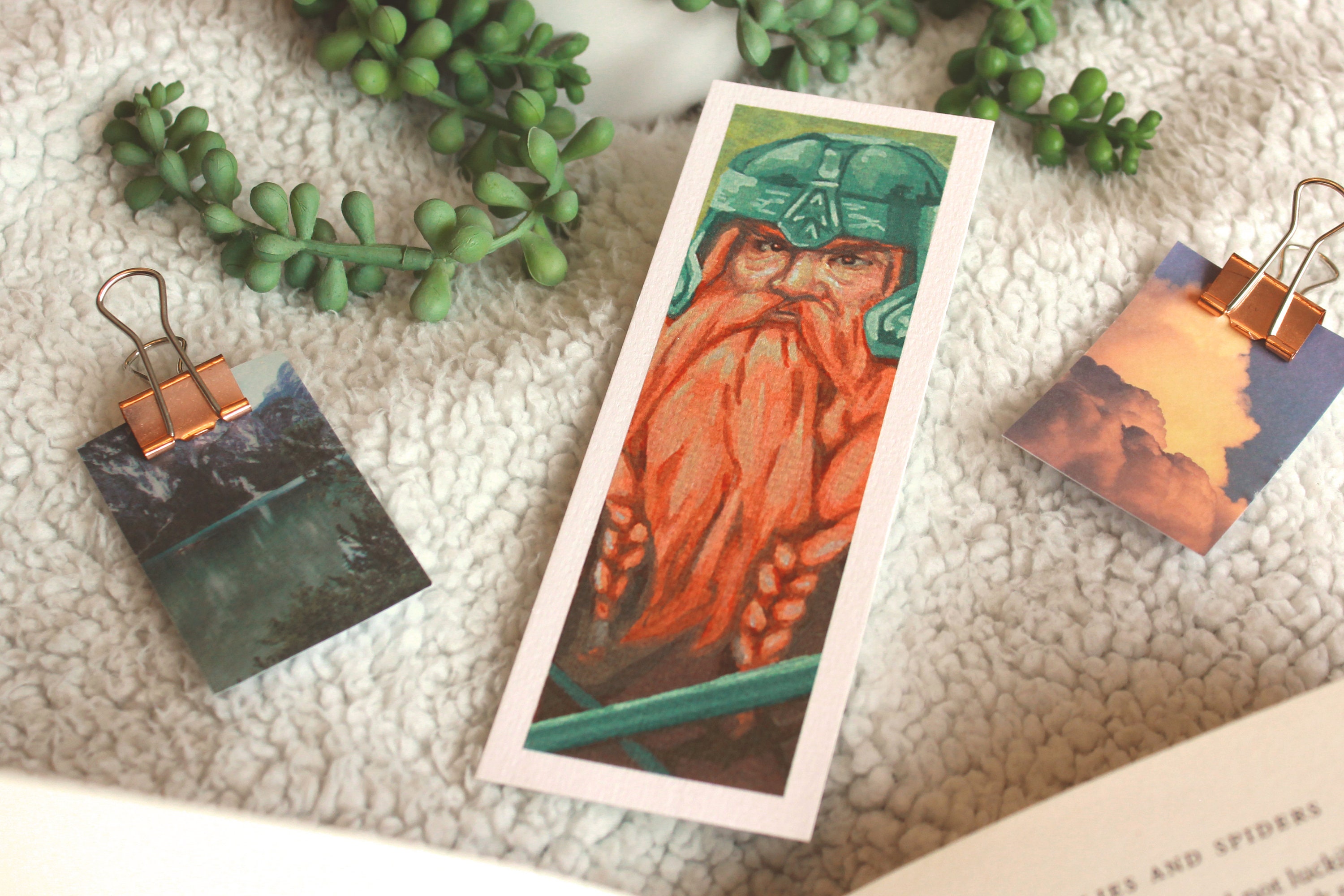 Dwarf Warrior | Art Print of Hand-painted Fantasy Bookmark - Etsy