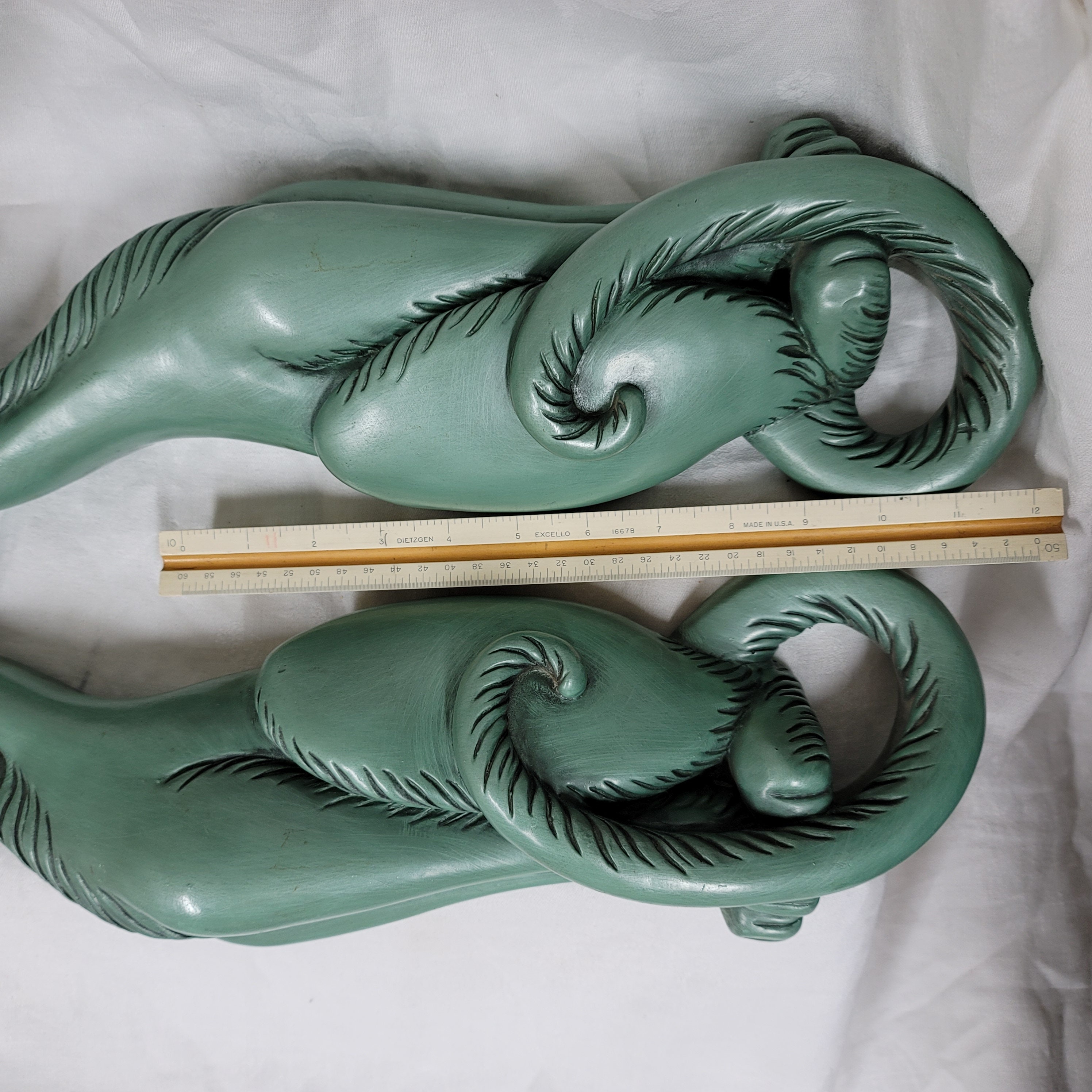 MCM Green Cats Chalkware Wall Decor - Etsy