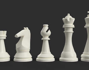 Modern Chess Set 3D Print File Stl Chess Set Premium - Etsy