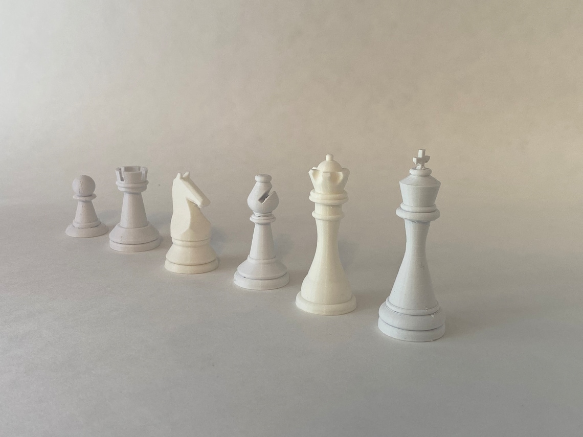 Complete Chess Set STL 3D Print File - Etsy