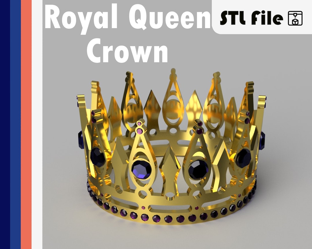 Queens Crown STL 3D Print File - Etsy