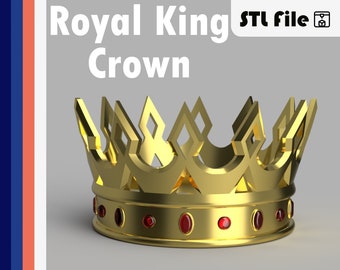 3D Princess Crown STL File, 3D Queen Crown Print File, 3D Printing With ...