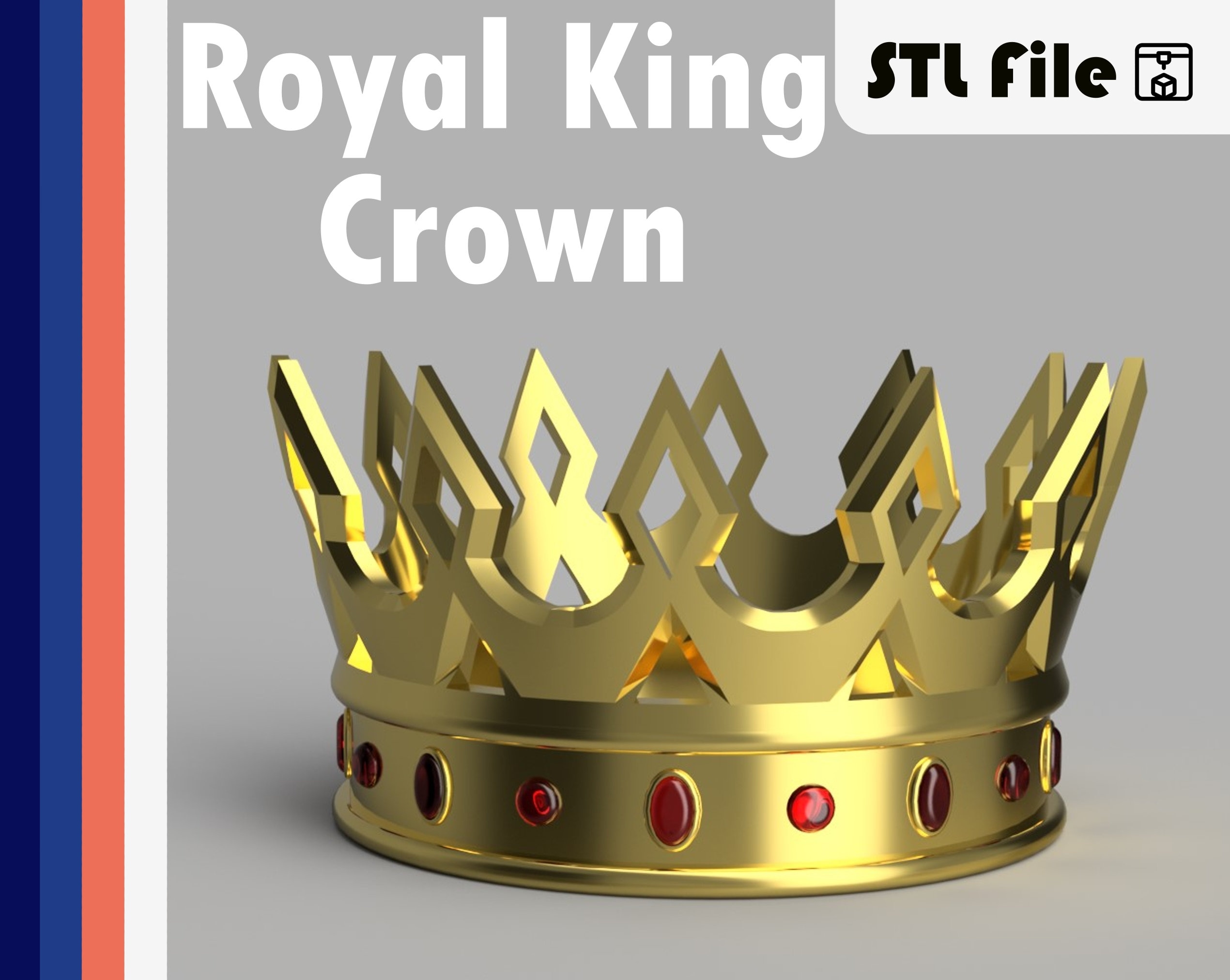 Kings Crown STL 3D Print File - Etsy