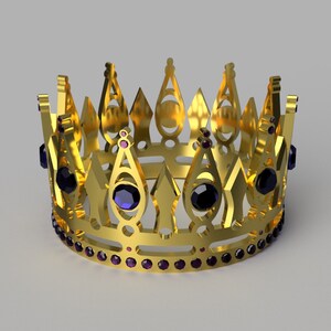 King and Queen Crowns STL 3D Print File - Etsy