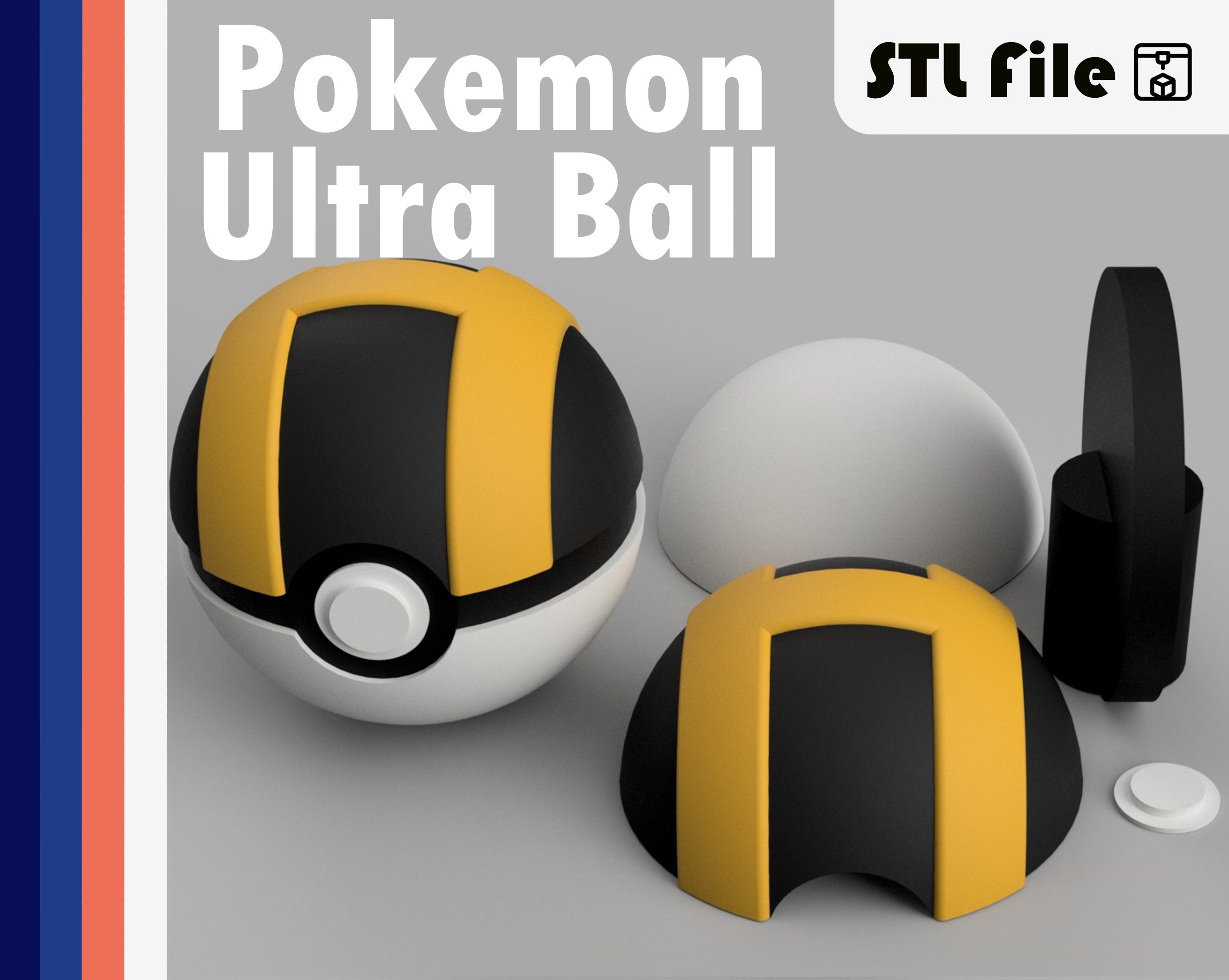 Pokemon Ultra Ball STL 3D Print File - Etsy