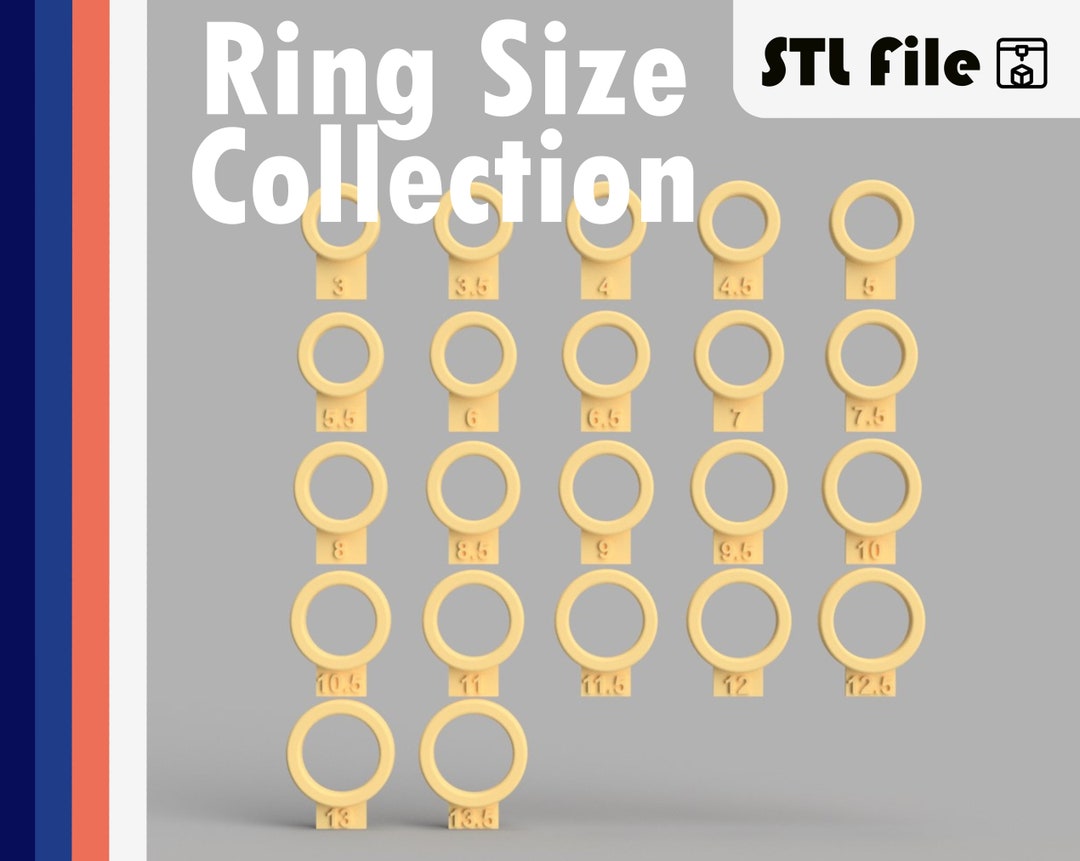 Ring Sizer Set STL 3D Print File - Etsy