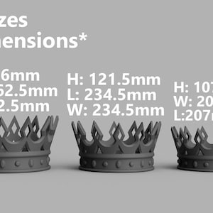 King and Queen Crowns STL 3D Print File - Etsy
