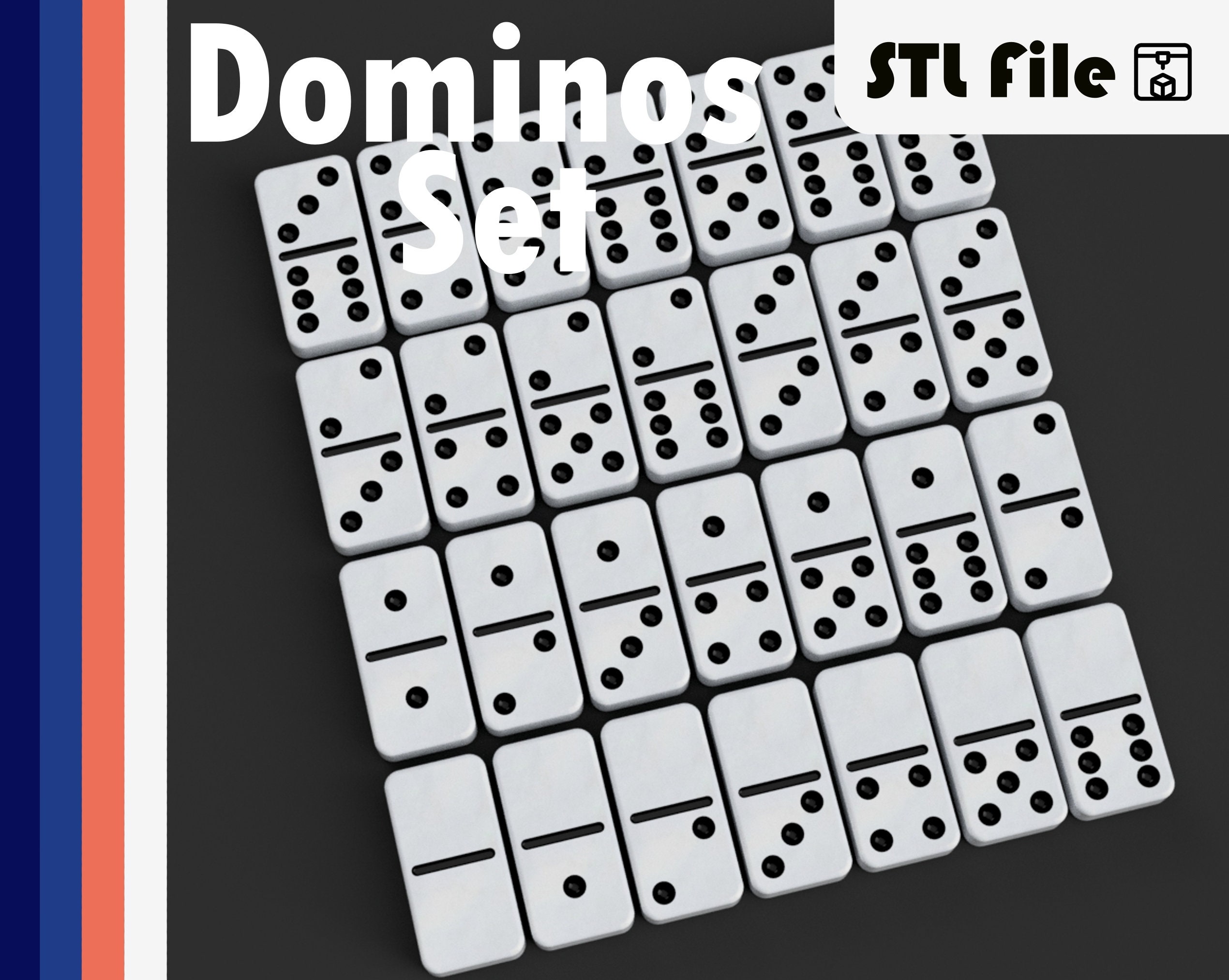 Domino Set STL 3D Print File - Etsy