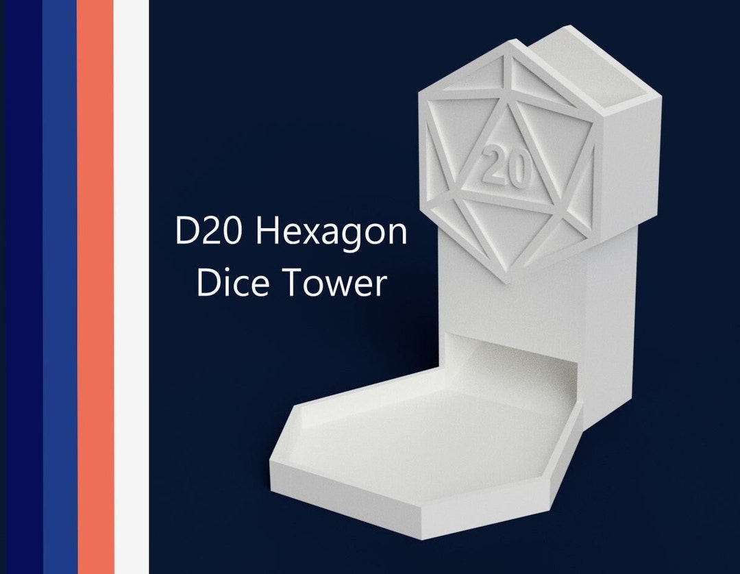 D20 Hexagon Dice Tower STL 3D Print File - Etsy