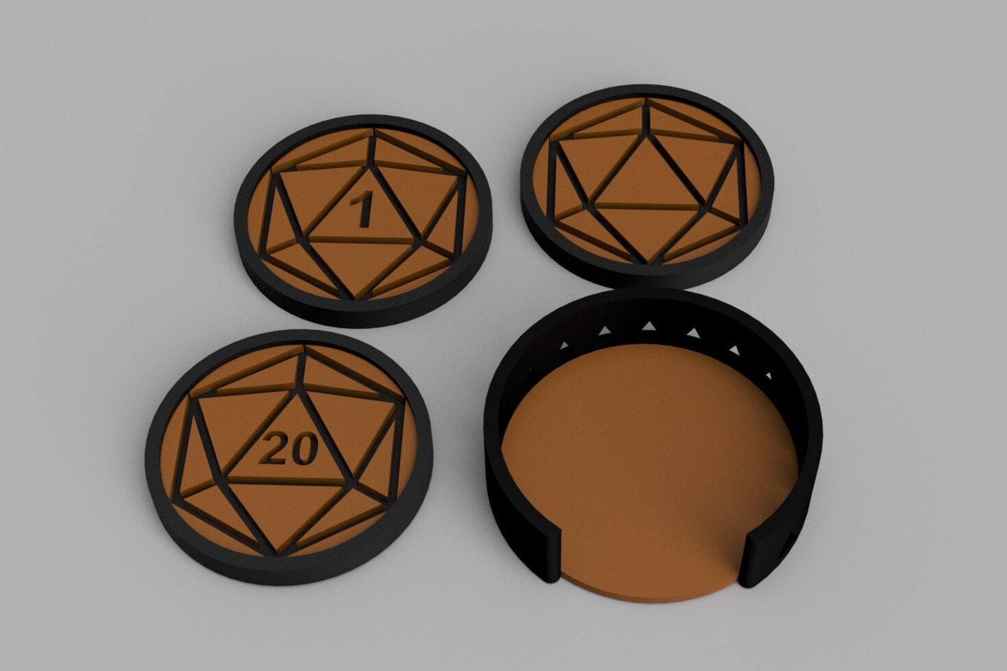 DND Coasters STL 3D Print File - Etsy