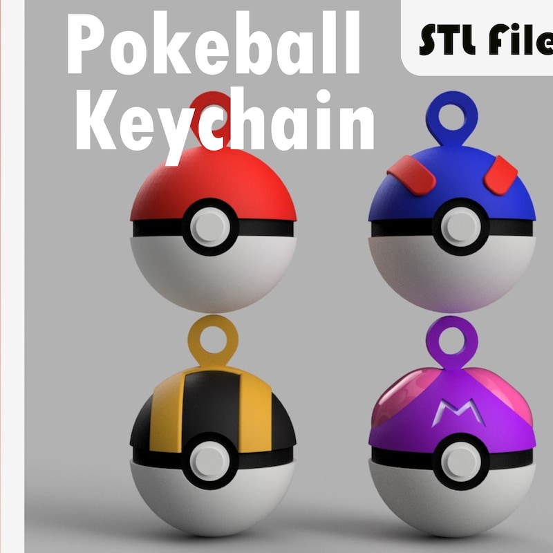 Pokeball 3 D Print File - Etsy