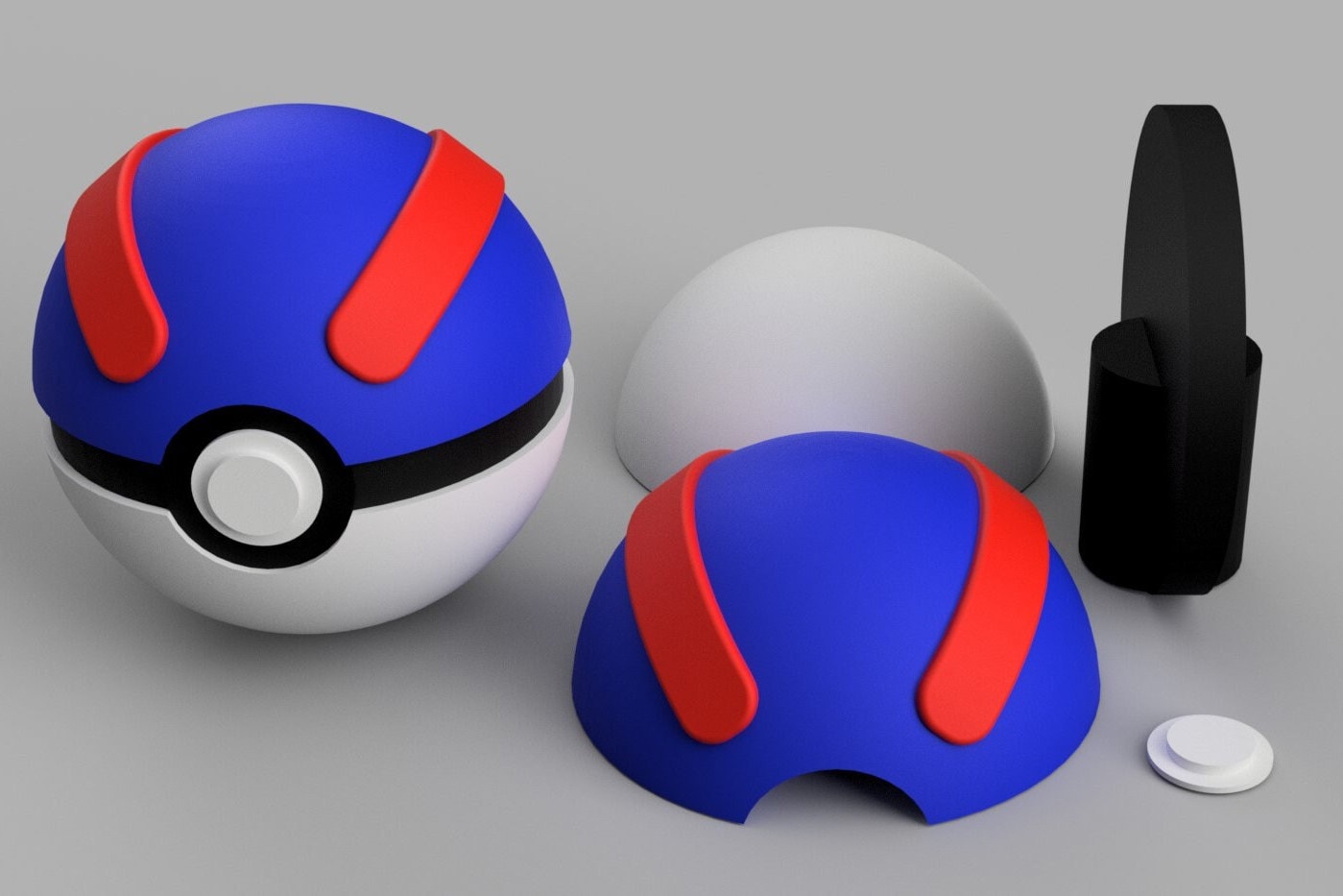 Pokeball Bundle STL 3D Print File With Pokeball, Great Ball, Ultra Ball ...