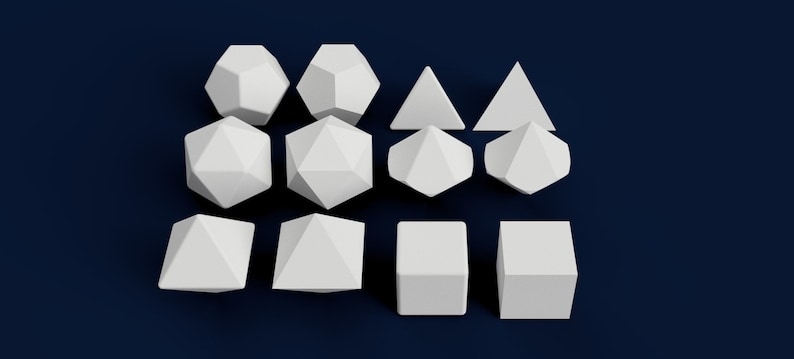 Dnd Dice Set Blank Faces STL 3D Print File - Etsy