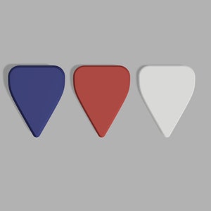 Guitar Picks 3D Print File 3 Sizes 1.0MM 0.7 MM 0.5MM - Etsy