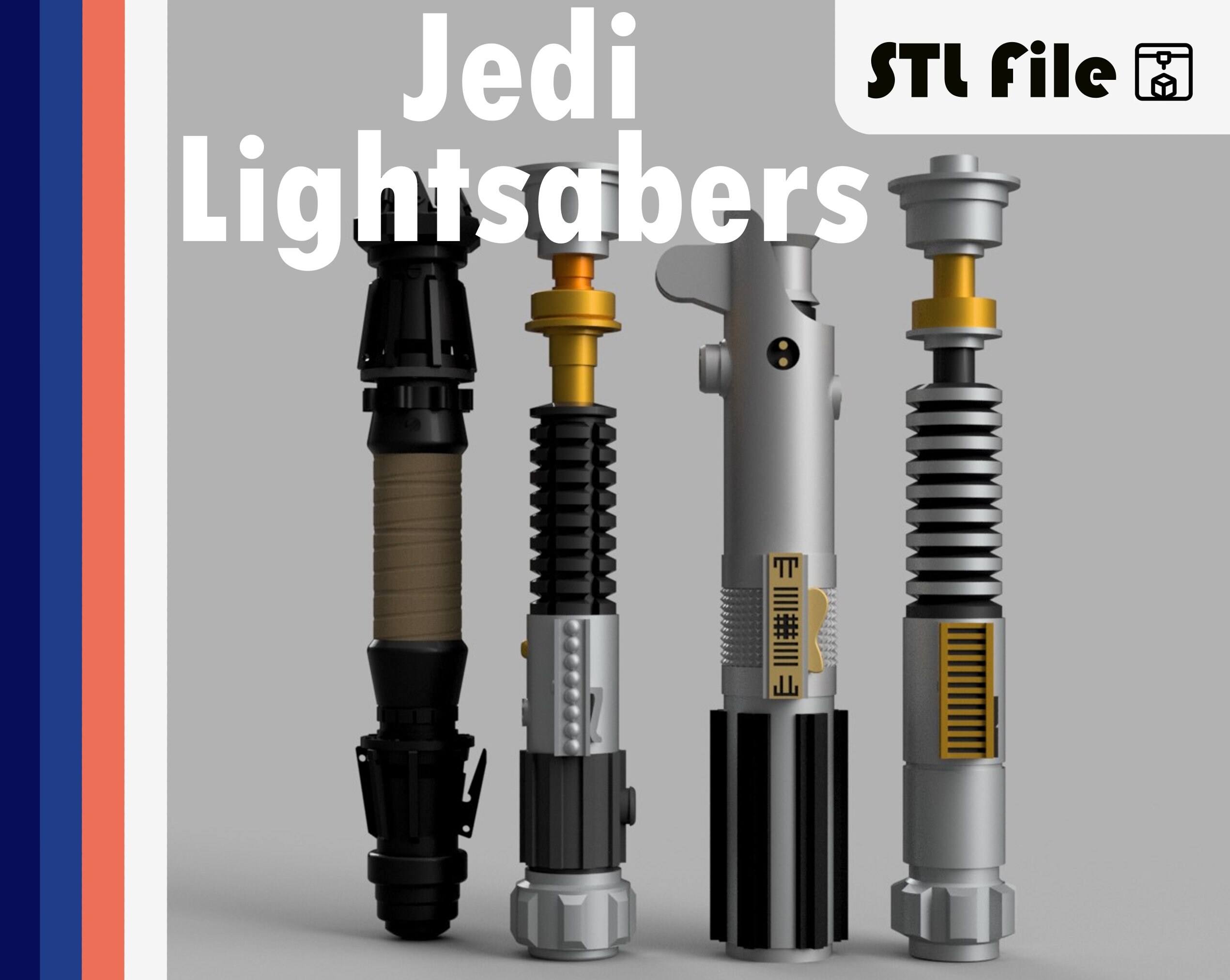 Jedi Lightsaber Bundle STL 3D Print File - Etsy