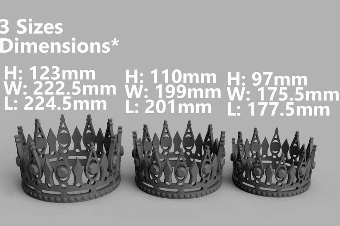 Queens Crown STL 3D Print File - Etsy
