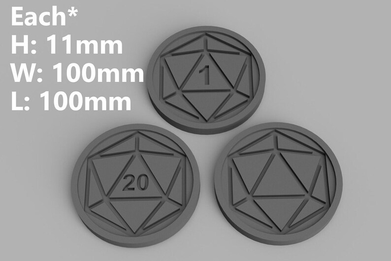 DND Coasters STL 3D Print File - Etsy