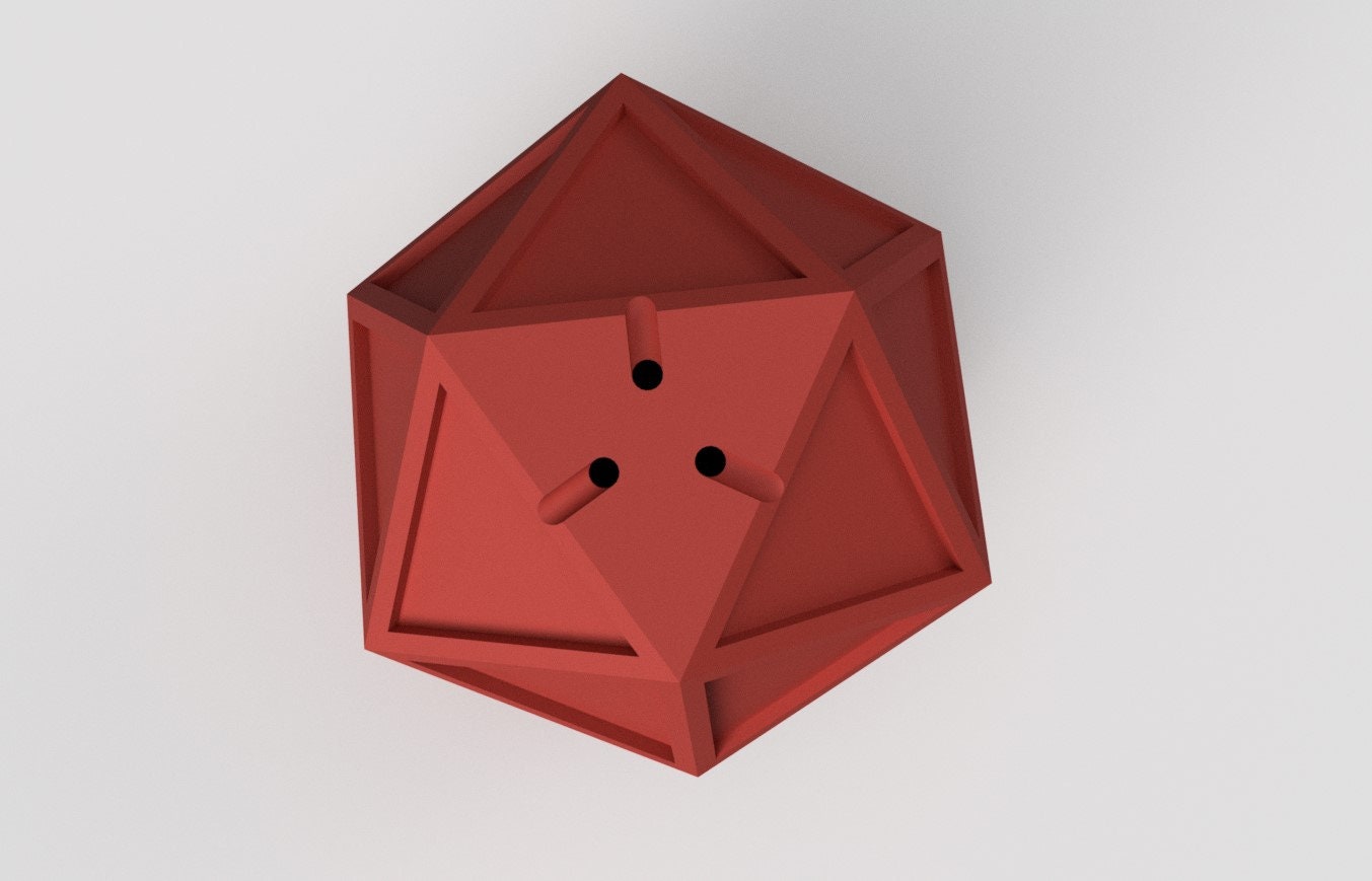 D20 Planter STL Print File With Drainage | 3D Printing | 3D Gift ...