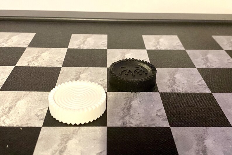 Checkers Set STL 3D Print File Regular and Jumbo Size Board - Etsy UK