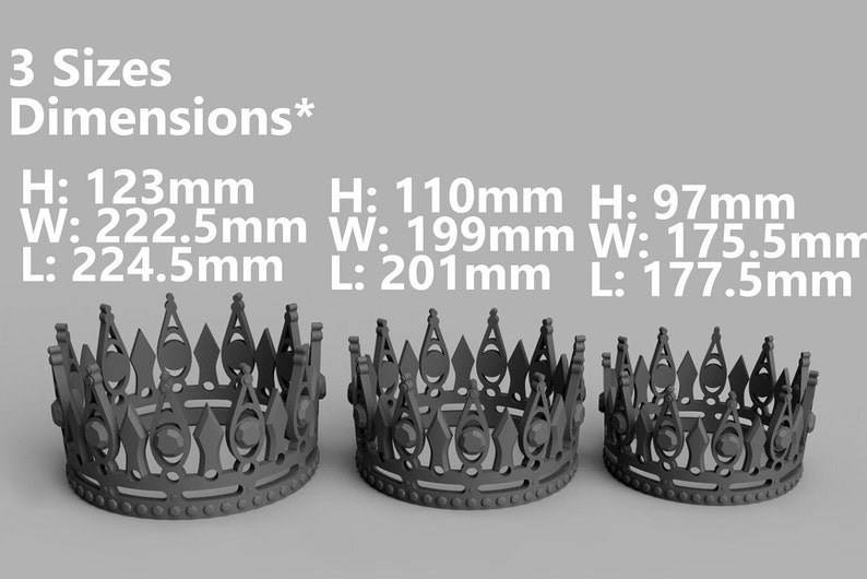 King and Queen Crowns STL 3D Print File - Etsy